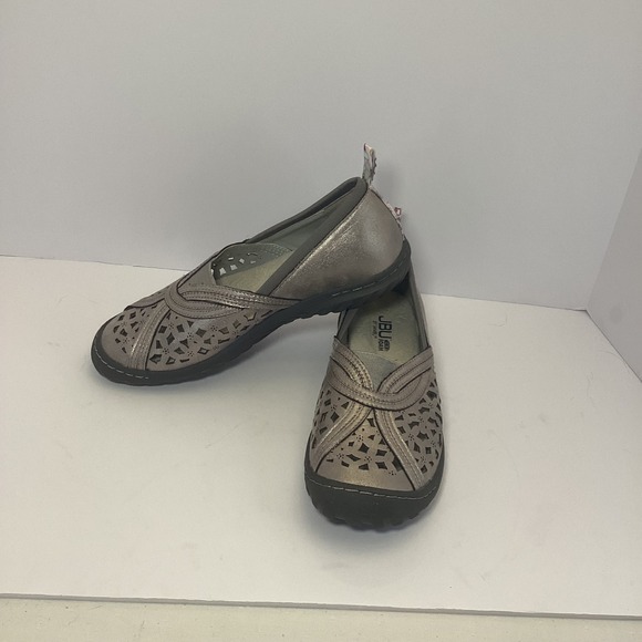 JBU | Shoes | Jbu By Jambu Pecan Gray Laser Cut Slip On Comfort Shoes ...